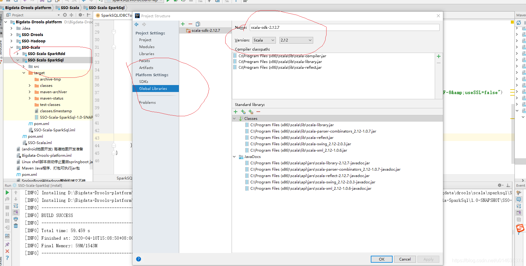 Intellij IDEA 测试scala程序的时候:NoClassDefFoundError: scala/Predef$_caused by: java.lang ...
