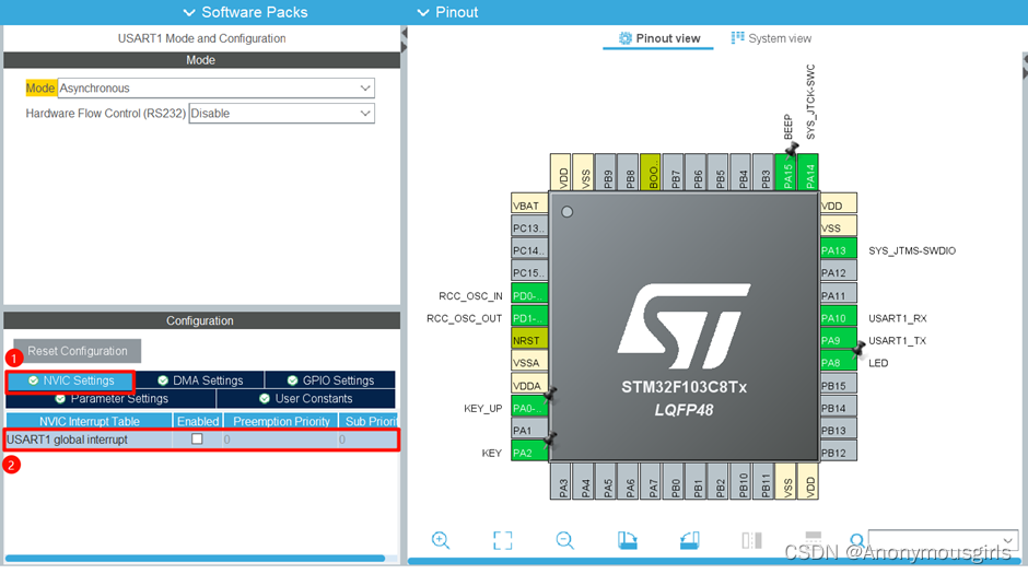 STM32CubeIDE基础学习-USART串口通信实验（中断方式）_stm32cubeide串口中断教程-CSDN博客