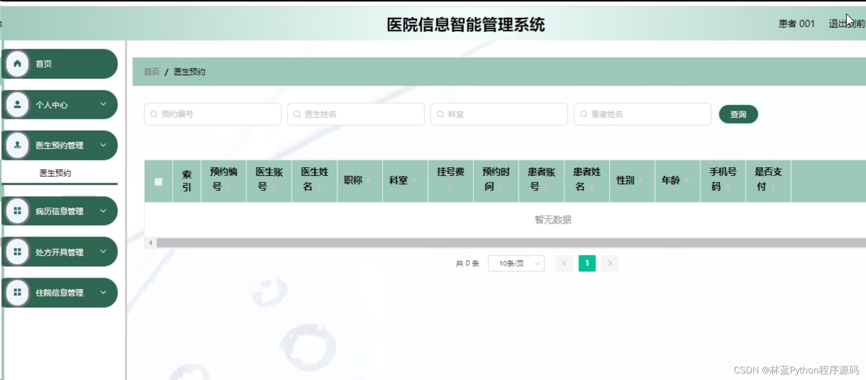 Java毕业设计医院信息智能管理系统（springbootmysqljdk18meven）信息管理系统java Csdn博客