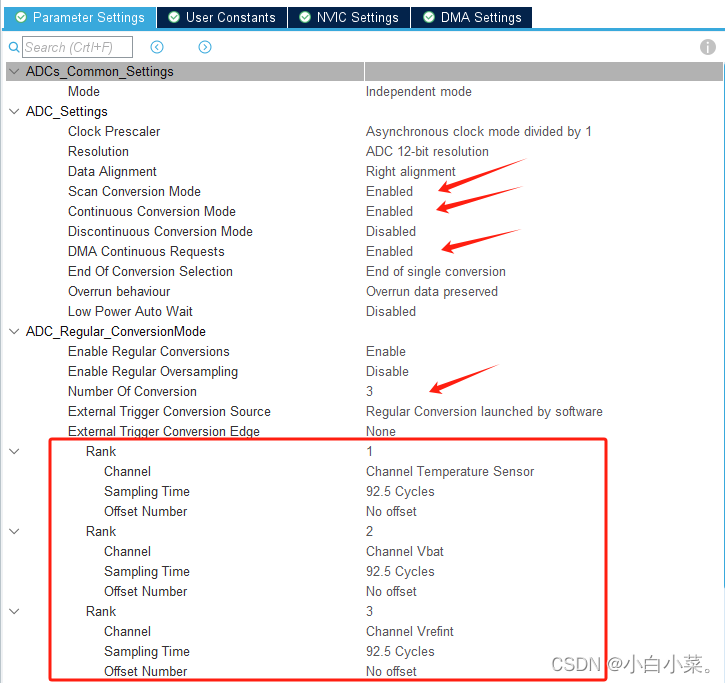 STM32CubeMX+HAL库+ADC采样配置详解（单通道，多通道，轮询，DMA，中断）_hal adc stop-CSDN博客