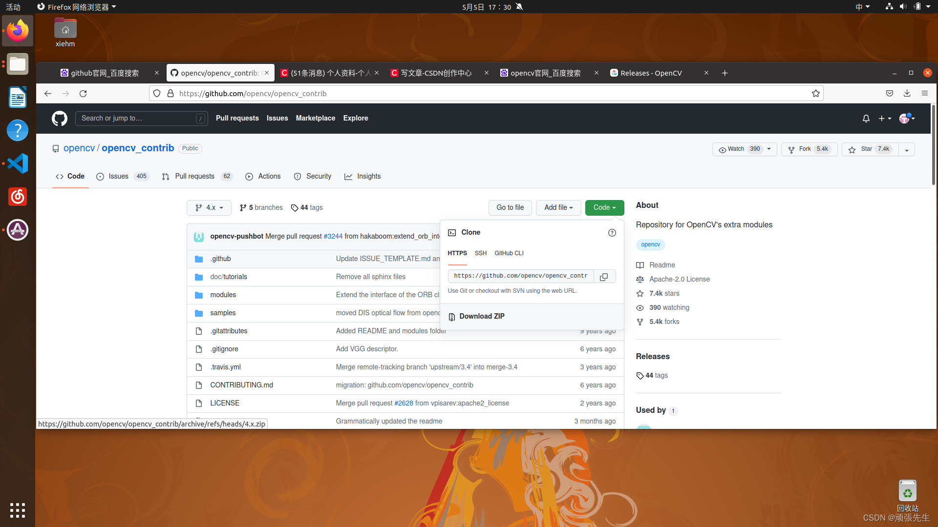 linux下的opencv-4.5.5 及 opencv_contrib 扩展模块安装_linux opencv4和opencv contribute-CSDN博客