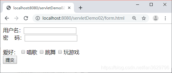 Javaweb —— Servlet获取form表单数据（参数）_浏览器如何处理带上传控件的表单及服务器如何获取参数值-CSDN博客