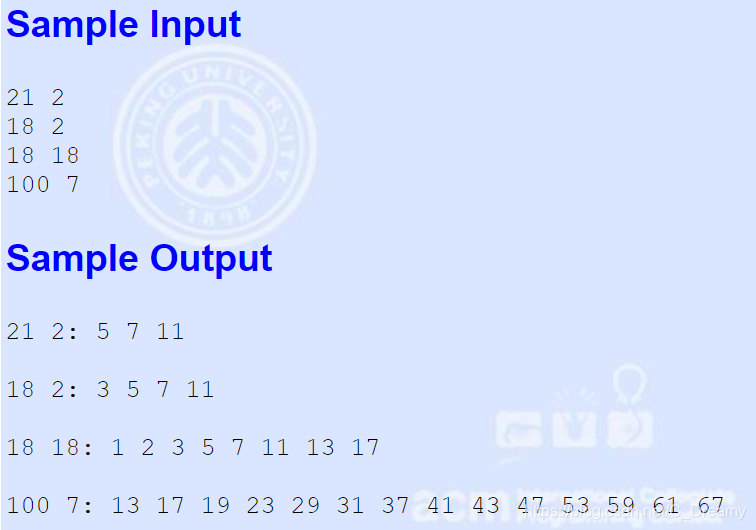 POJ 1595 && HDU 1319 Prime Cuts（素数筛）-CSDN博客