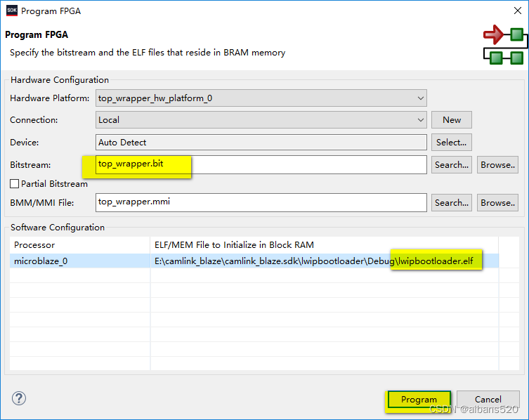 MicroBlaze在纯FPGA下 Xilinx SDK固化程序到外部SPI FLASH_sdk固化程序到flash里-CSDN博客