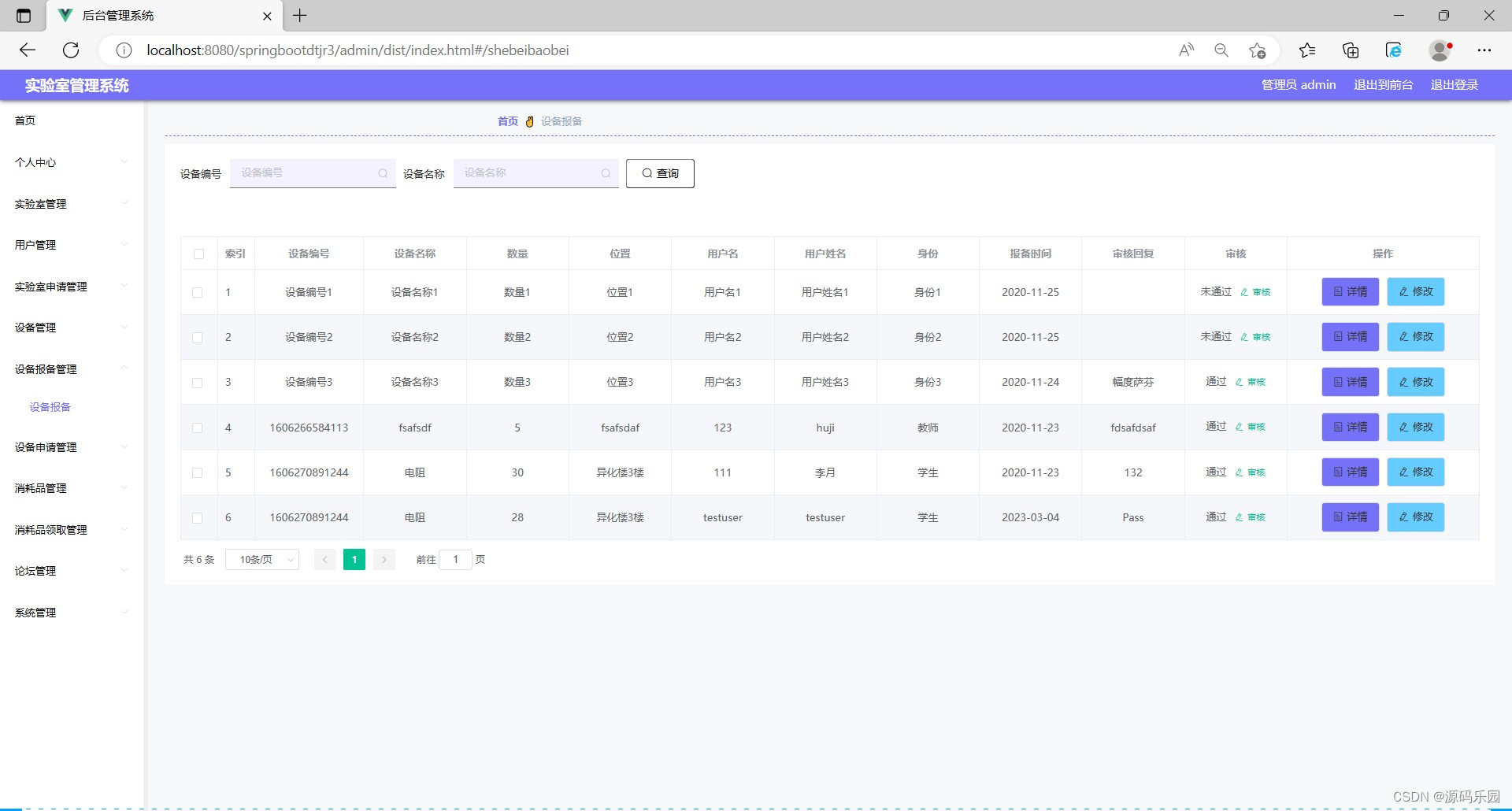 基于SSM+SpringBoot+Vue+ElementUI的实验室预约设备信息管理系统(附论文)_企业内部检测设备预约系统 ui-CSDN博客