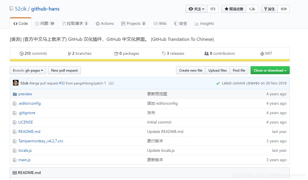 Github网站中文汉化浏览器插件_github中文插件-CSDN博客