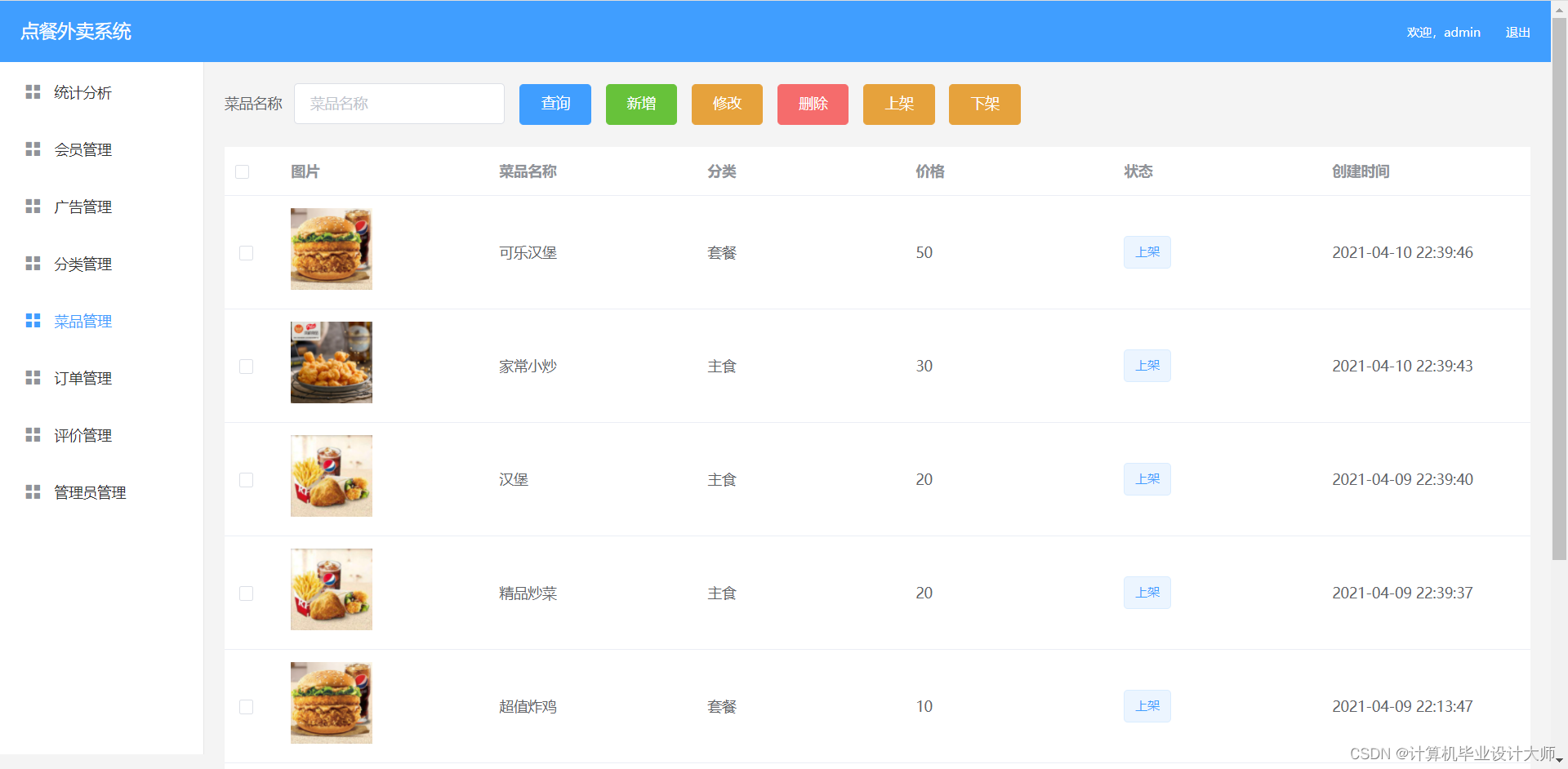 Springboot Vue Elementui外卖点餐网站源码vue实现完整外卖系统网页版代码 Csdn博客
