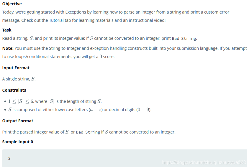 Day 16: Exceptions - String to Integer_std string to integer no exception-CSDN博客