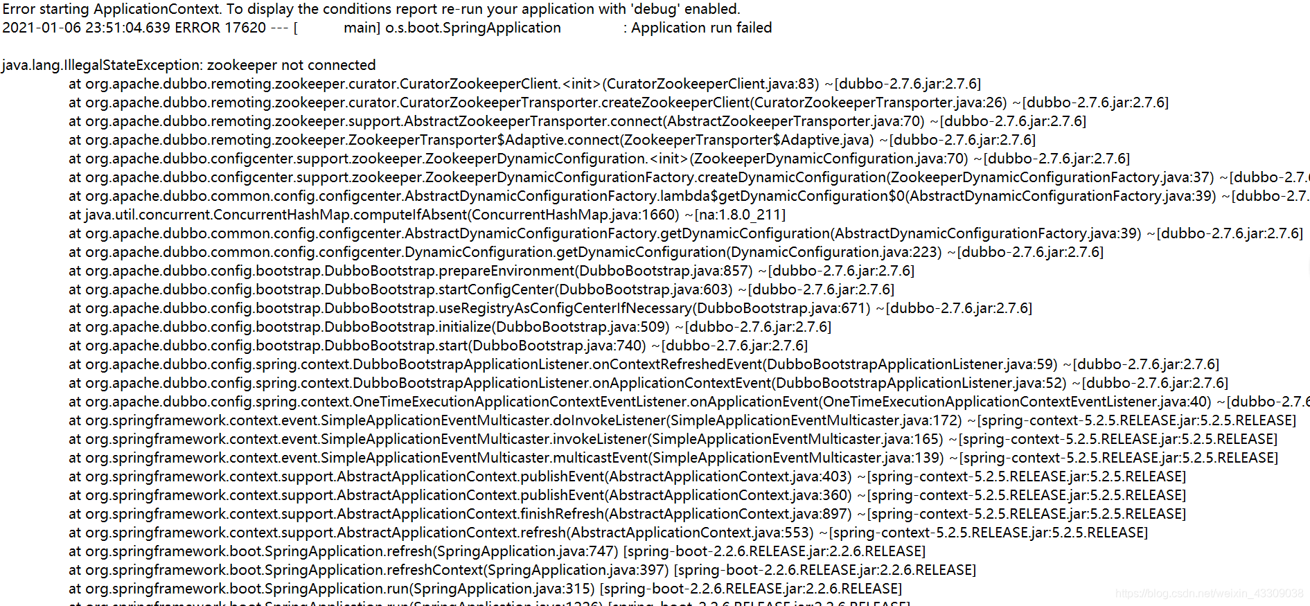Error starting ApplicationContext. To display the conditions report re-run your application with ...