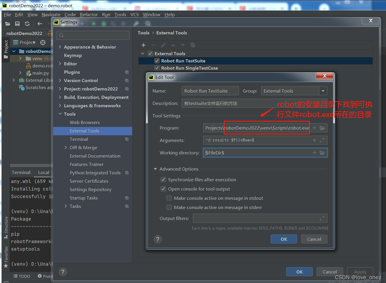 pycharm + robot超简单的入门demo_pychaim robot-CSDN博客
