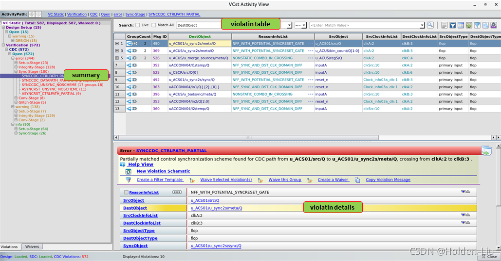 VC Spyglass CDC(五）Hierarchical Flow 、GUI界面_debugging cdc issues-CSDN博客