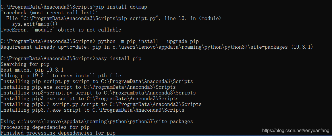 win10 系统 anacoda3 pip 报错解决方案_conda-script.py", line 10, in sys.exit(ma-CSDN博客