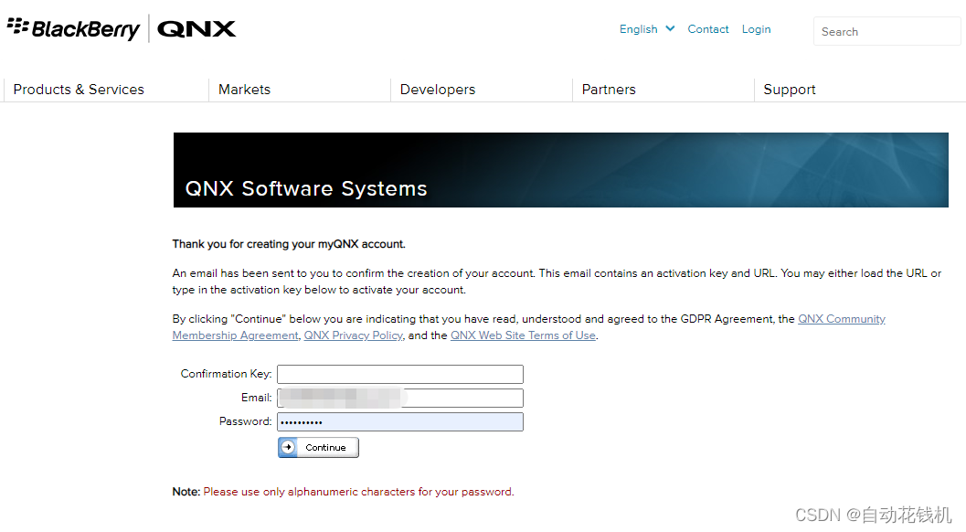 myQNX account试用申请流程（license申请）_qnx license-CSDN博客