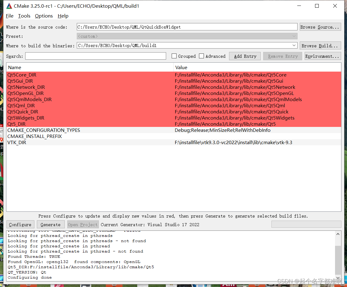 编译使用VTK库自带的Examples_vtk9.3 qt-CSDN博客