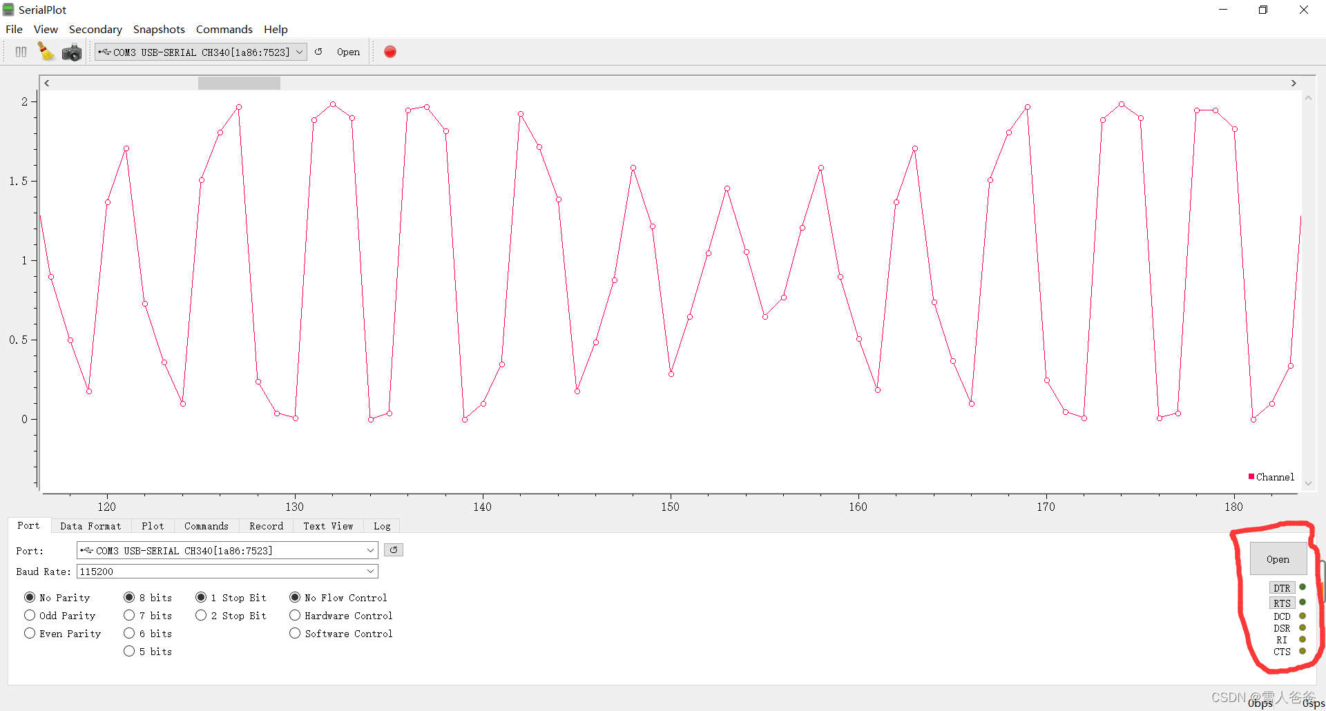 serialplot虚拟串口示波器使用方法-CSDN博客