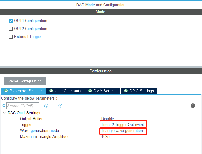 STM32CubeMX学习笔记（19）——DAC接口使用（输出三角波）_stm32dac输出三角波-CSDN博客