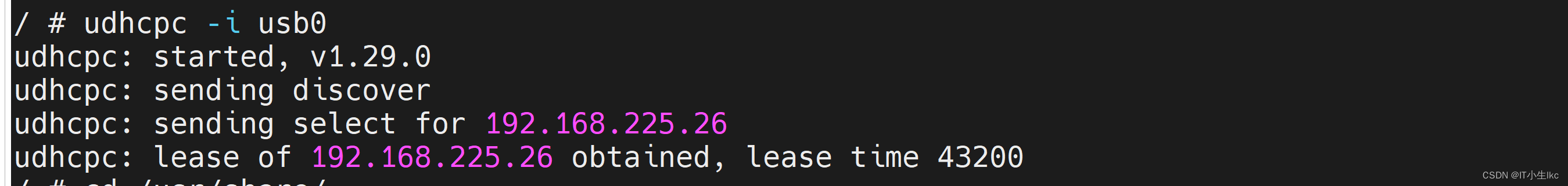 4G模组EC20 网卡udhcpc获取IP但是没有设置IP_udhcpc -i usb0-CSDN博客