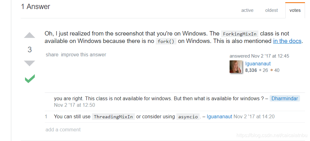 AttributeError: module 'socketserver' has no attribute 'ForkingMixIn'-CSDN博客