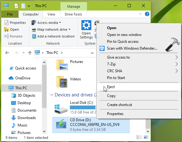 计算机dvd驱动错误,修正:一个错误发生在弹出的CD/DVD驱动器在Windows 10-CSDN博客