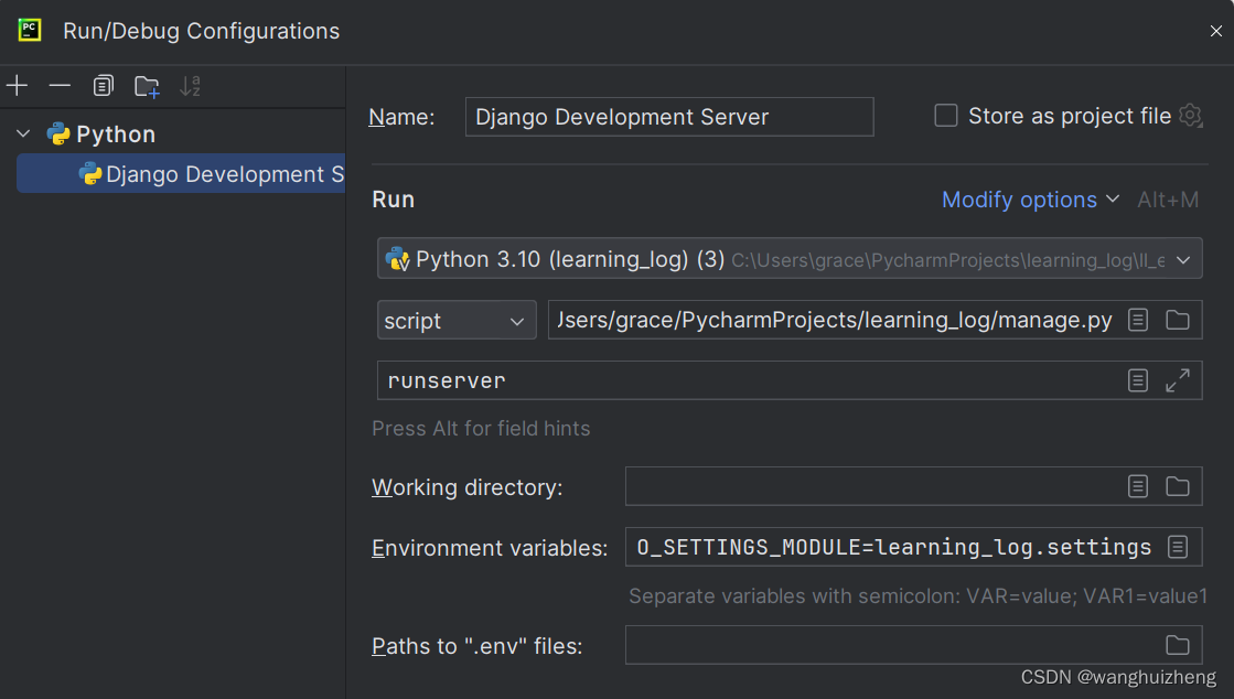 PyCharm设置——用于调试虚拟环境中的django程序_pycharm调试django-CSDN博客