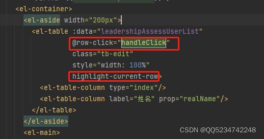 VUE highlight-current-row 和 @row-click 一起使用问题_highlight-current-row加了怎么没有反应-CSDN博客