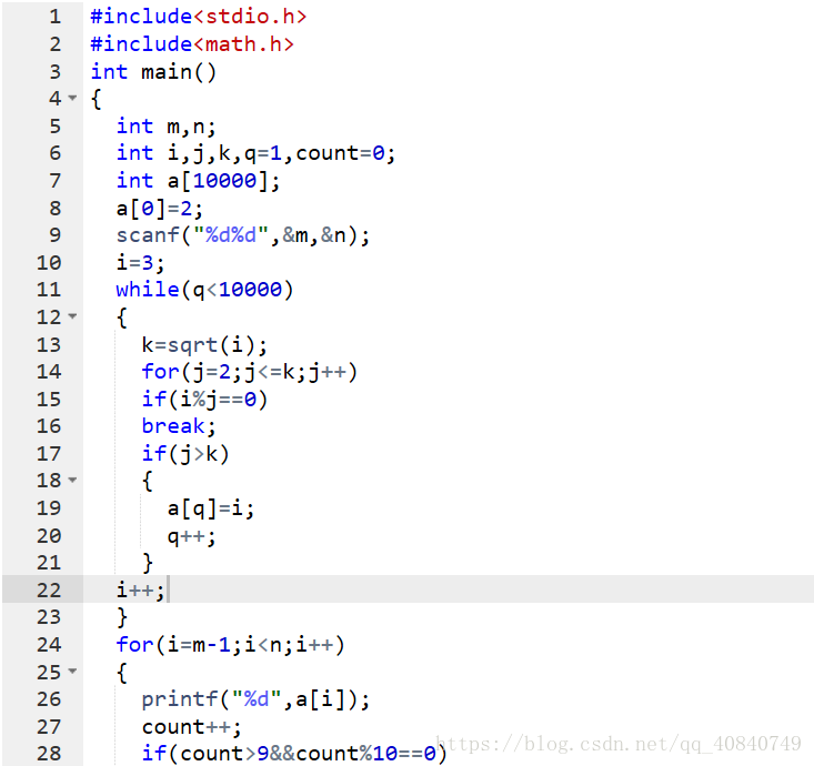 （PAT乙级）1013 数素数（C语言实现）_c语言pat数素数所-CSDN博客