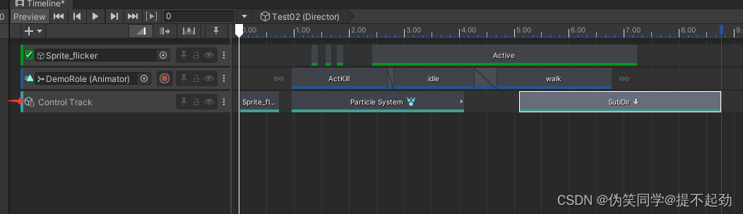 【Unity-TimeLine】2.使用TimeLine自带轨道_unity timeline control track-CSDN博客