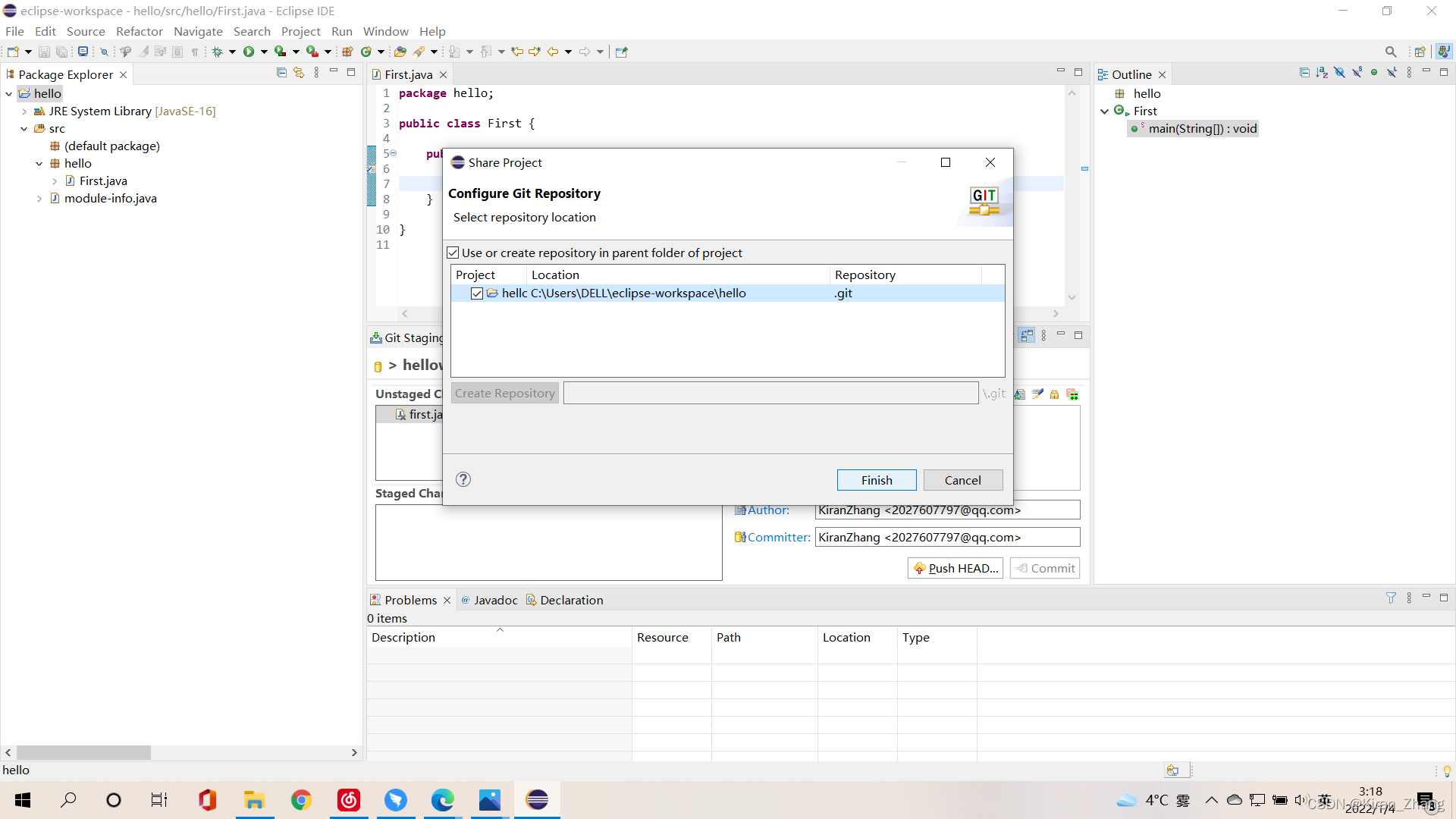 初学Java：利用Eclipse写JAVA代码并上传至GitHub_eclipes怎么上传到github上-CSDN博客