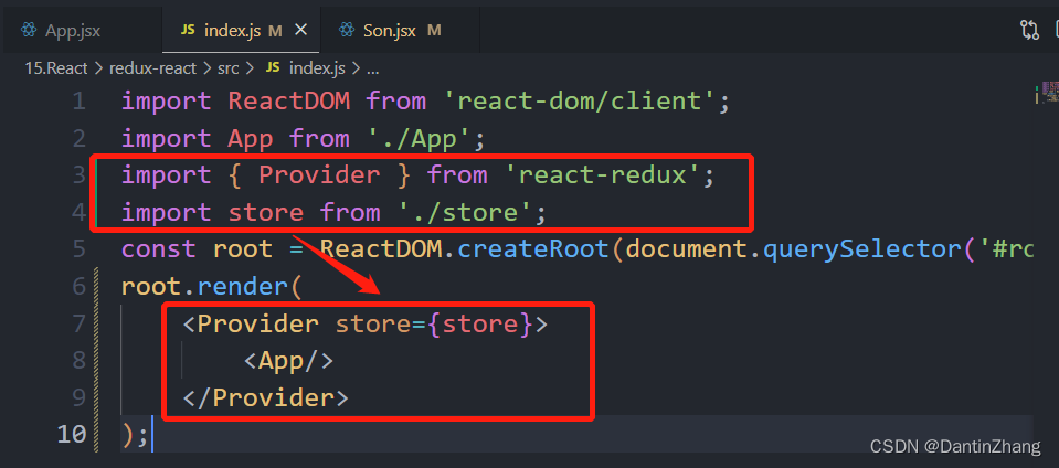 React（六）：Redux的使用、react-redux简化代码、redux模块化、RTK的使用-CSDN博客