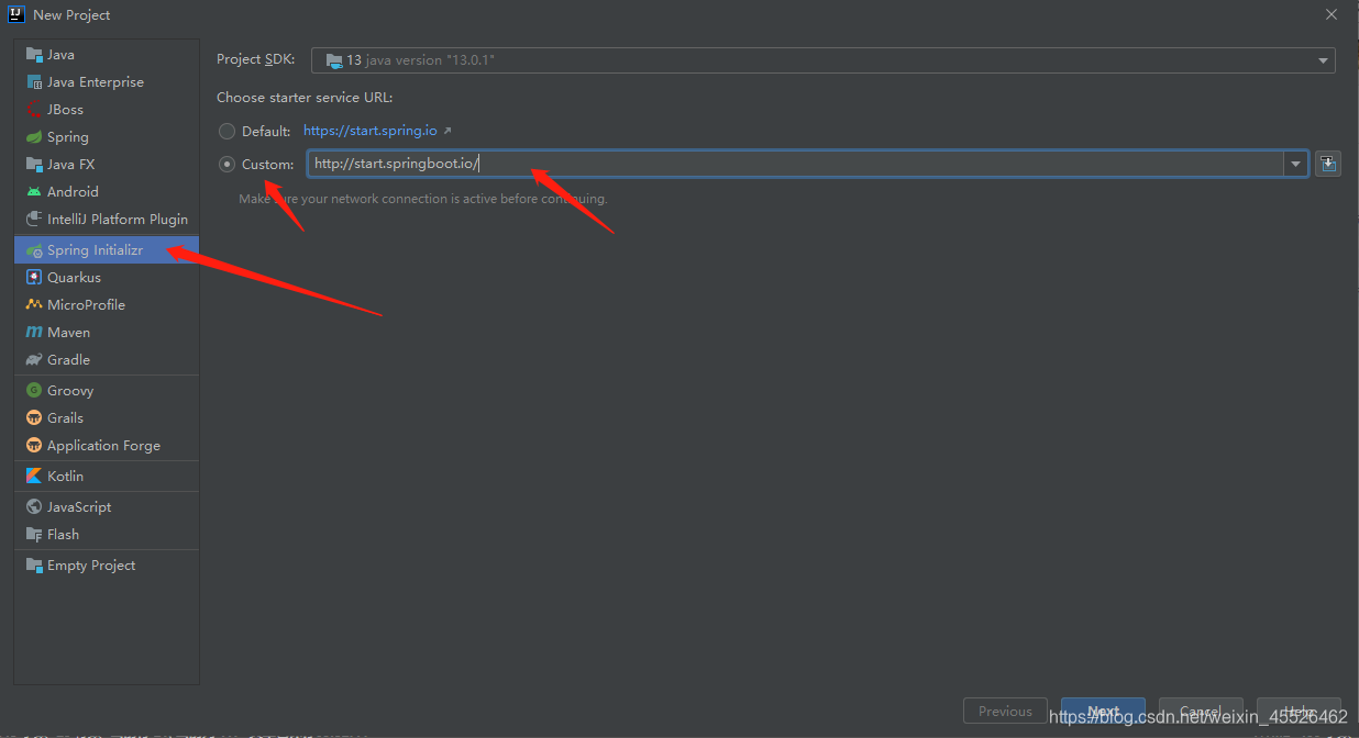 使用 Spring Initializr 创建新工程时出现连接超时的解决方法_choose starter service url-CSDN博客