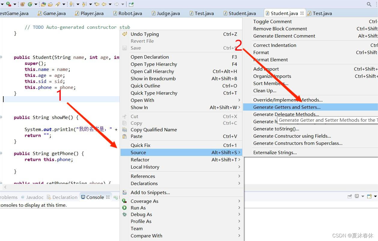 java快速生成无参与有参构造，快速构建get和set_java快速生成get和set-CSDN博客