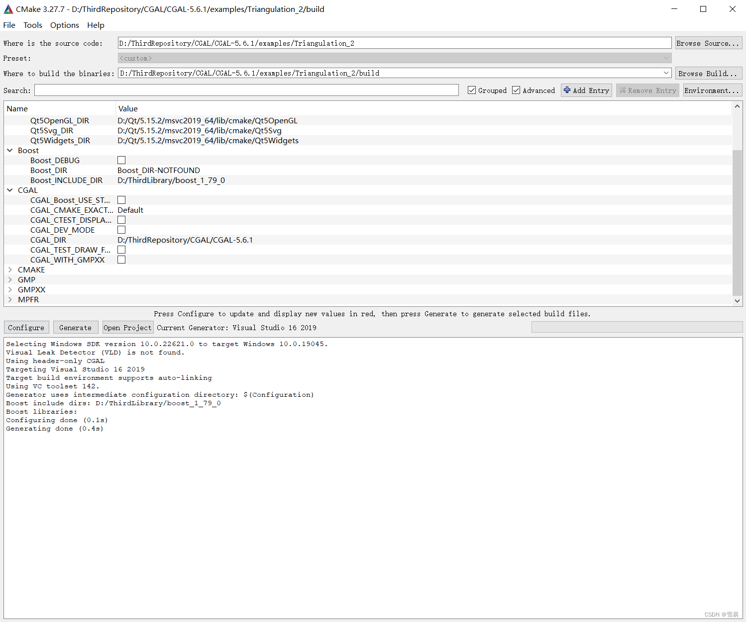 【CGAL系列】CGAL-5.6.1的安装与编译-CSDN博客