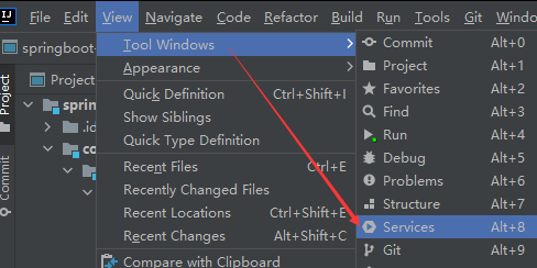 SpringBoot启动模板Run改为Services【附带跳转地址】_run里面那个sprng怎么改-CSDN博客