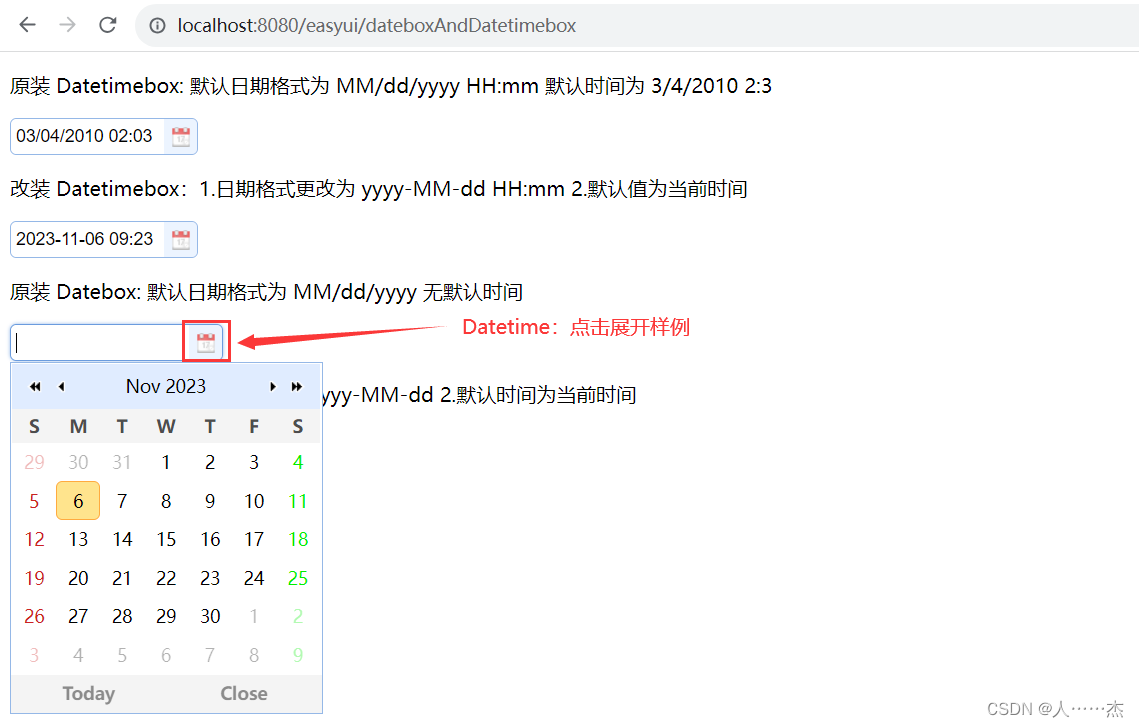 Spring Boot + EasyUI Datebox和Datetimebox样例_easyui datetimebox-CSDN博客