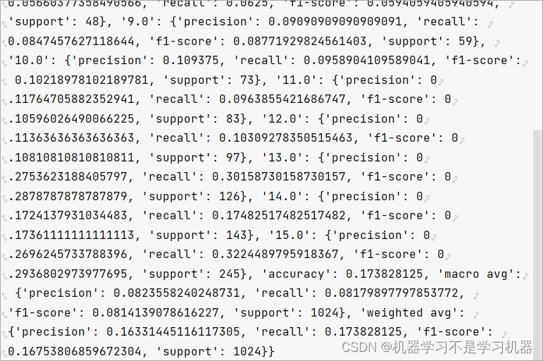 sklearn实现classification_report的字典输出并提取特定指标_取classificationreport中一项-CSDN博客