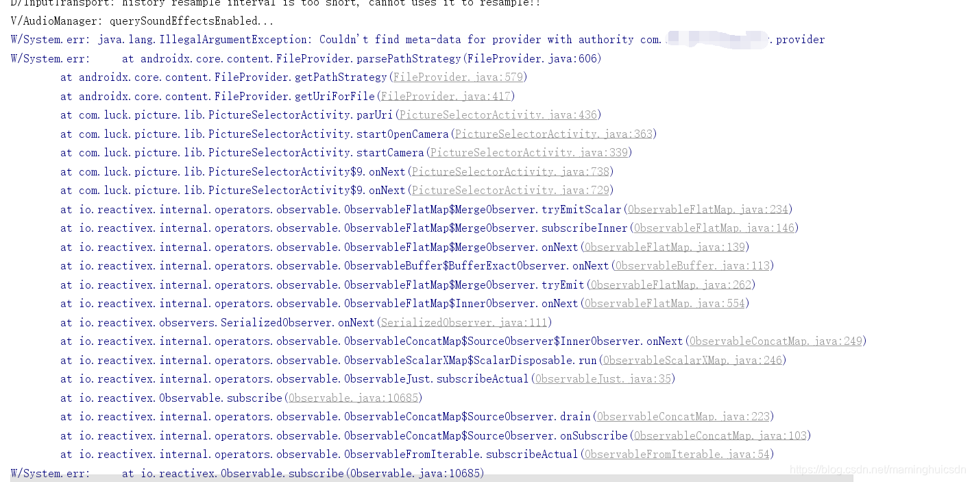java.lang.IllegalArgumentException: Couldn‘t find meta-data for provider with authority com.XXX ...
