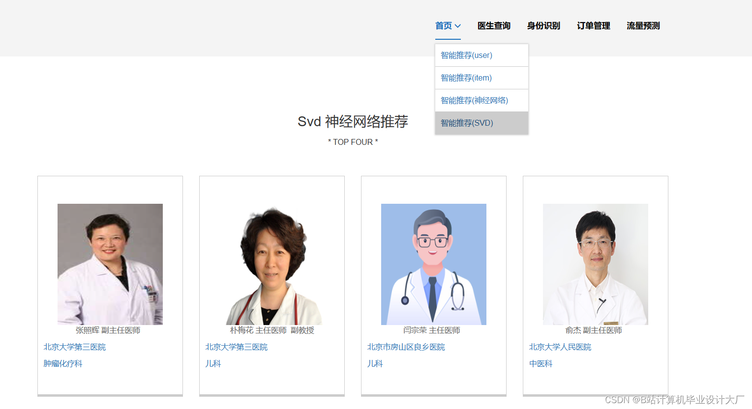 计算机毕业设计pythonspark知识图谱医生推荐系统 医生门诊预测系统 医生数据分析 医生可视化 医疗数据分析 医生爬虫 大数据毕业设计 机器学习 Csdn博客