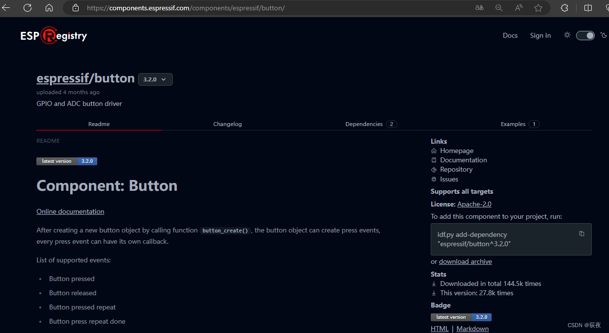 Esp Idf使用iot Button组件实现按键检测的功能esp32 Button Csdn博客
