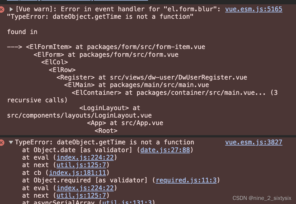 TypeError: dateObject.getTime is not a function“-CSDN博客