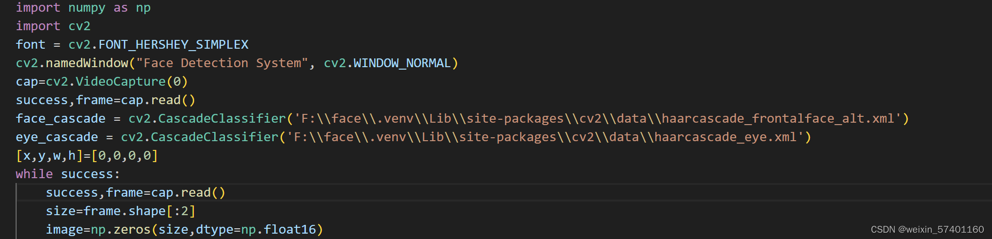 python3+opencv报错 global persistence.cpp:531 cv::FileStorage::Impl::open Can‘t open file ...