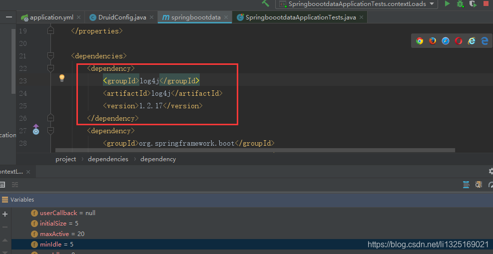 springboot整合druid报错：Failed to bind properties under 'spring.datasource' to javax.sql.DataSource ...