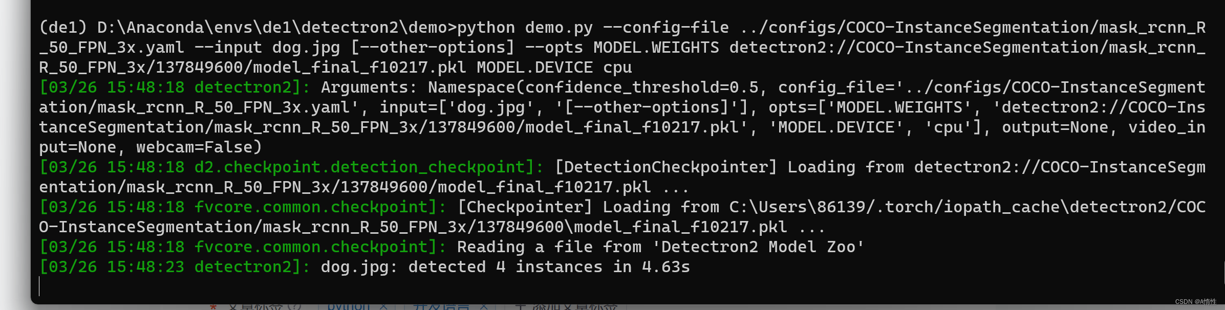 Windows11+cpu 配置detectron2（超超超保姆级教学）_detectron2 cpu-CSDN博客