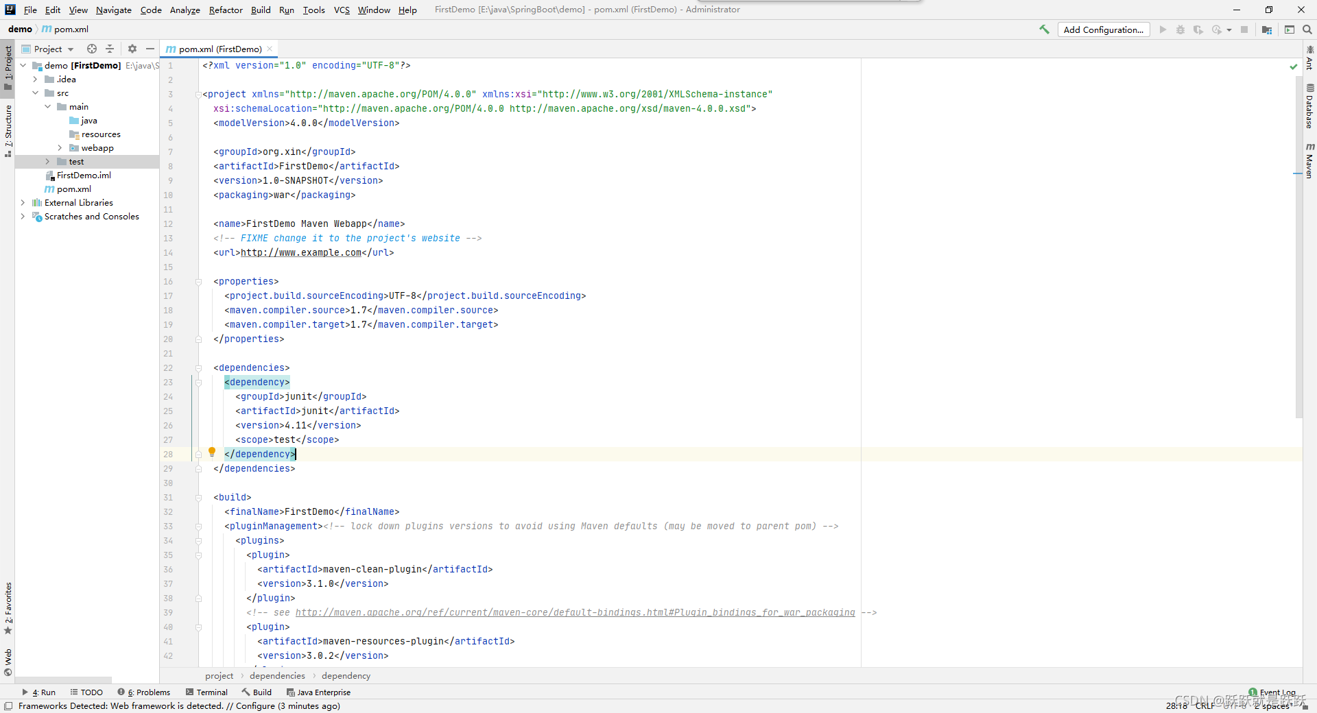 SpringBoot（1）使用Maven方式构建Spring Boot 项目_org.springframework.boot.springapplication maven-CSDN博客