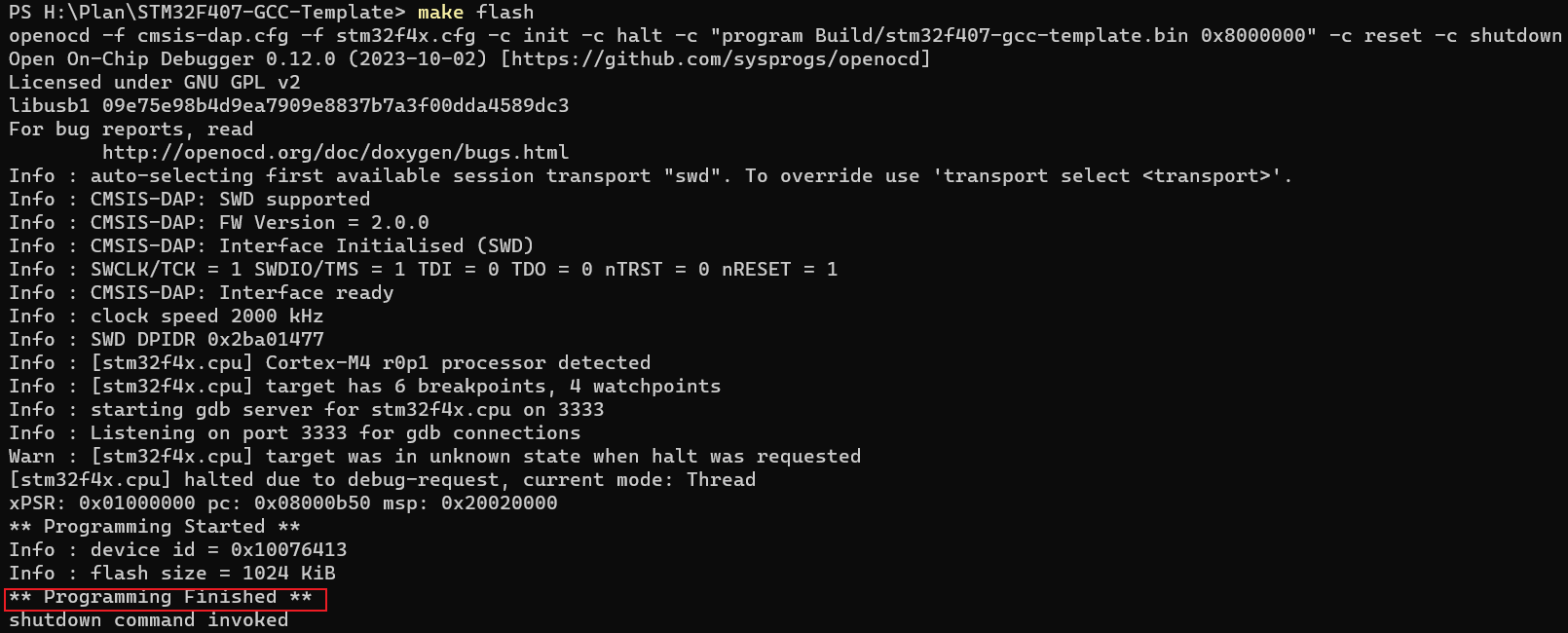 搭建 Makefile+OpenOCD+CMSIS-DAP+Vscode arm-none-eabi-gcc 工程模板_openocd cmsis-dap-CSDN博客