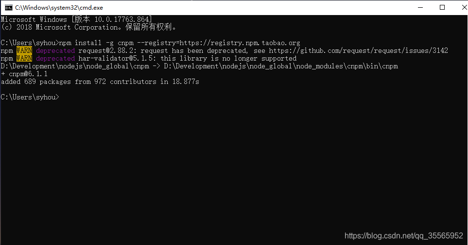 node.js、npm、cnpm、vue.js 安装 - windows版本_npm18对应的cnpm版本-CSDN博客