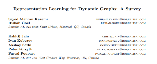 【动态图表示综述】Representation Learning for Dynamic Graphs: A Survey-CSDN博客
