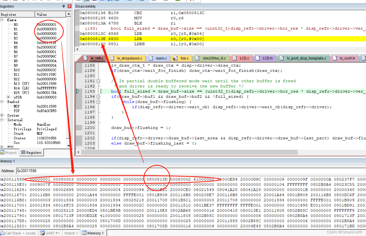 [LVGL]移植记录：v8.3 运行demo跑飞进入HardFault_Handler 学习记录_1_lvgl hardfault-CSDN博客