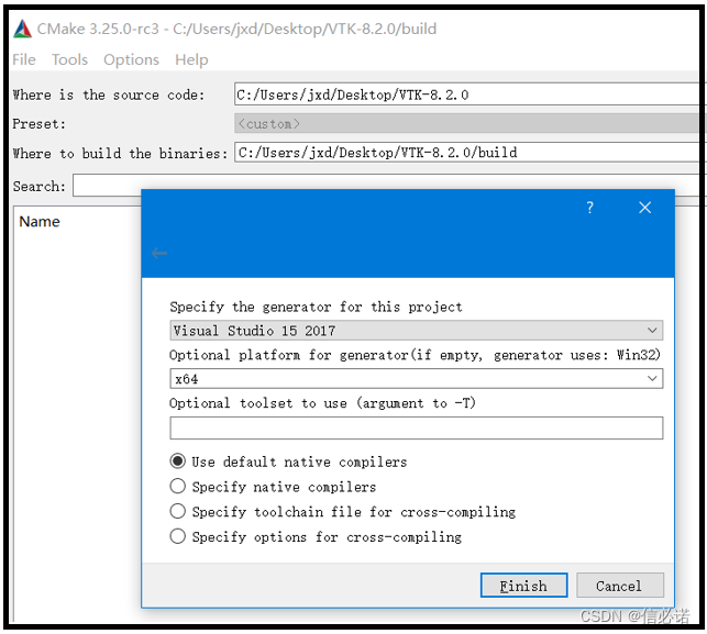 VTK —— 一、Windows10下编译VTK源码，并用Vs2017代码测试（附编译流程、附编译好的库、vtk测试源码）（附上：X::New()返回为null的解决方法）-CSDN博客