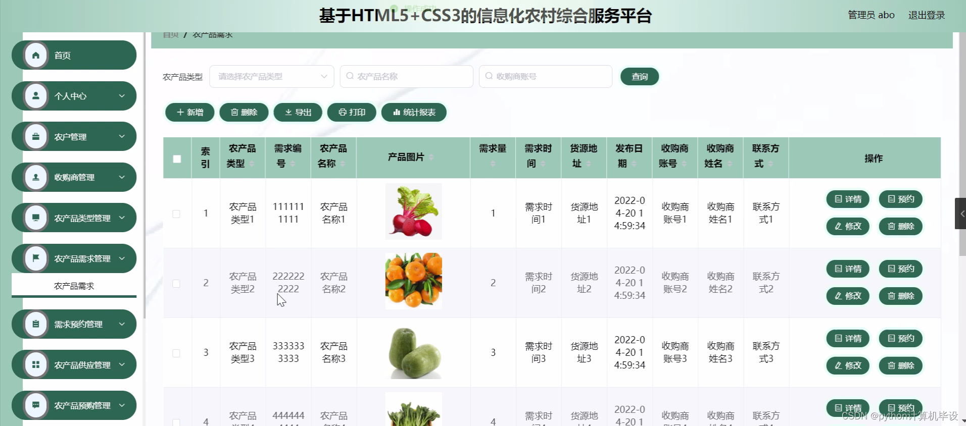 Springbootjavaphpnodepython基于html5css3的信息化农村综合服务平台【计算机毕设】 Csdn博客