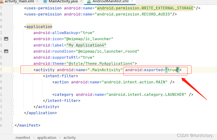 Manifest merger failed : Apps targeting Android 12 and higher are required to specify an ...